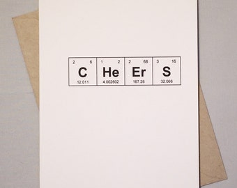 Congratulations Science Greeting Card Periodic Table of the