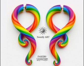 Popular items for rainbow gauges on Etsy