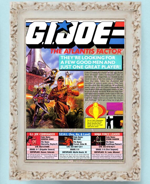1992 GI Joe Nintendo NES Vintage Video Game Ad
