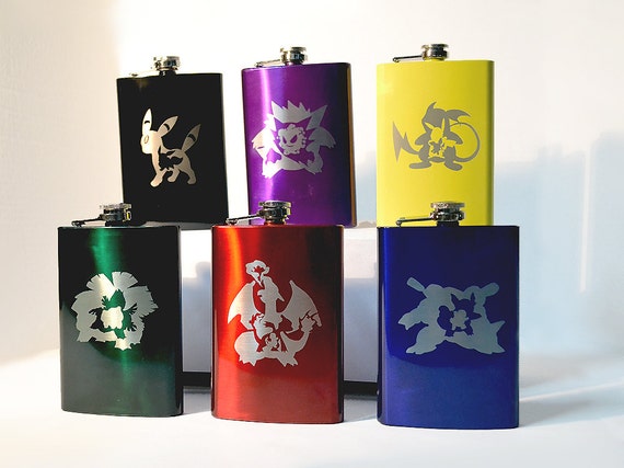 Pokemon Evolution 8oz Flask (CHOOSE ONE EVOLUTION)