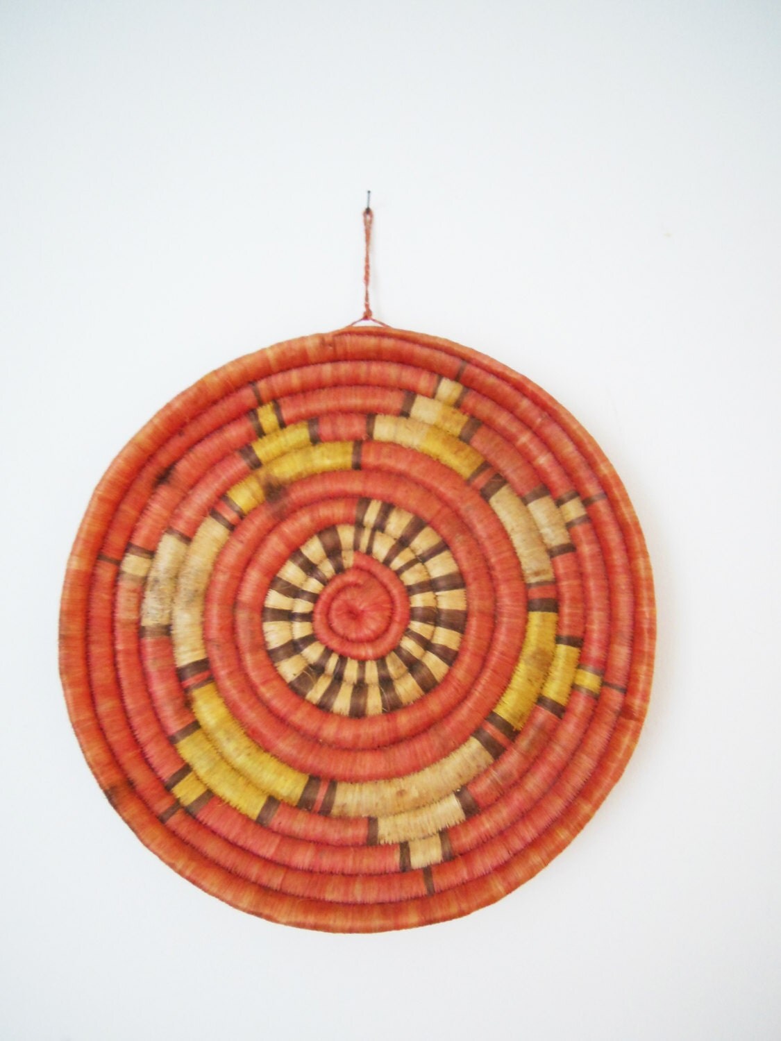 Lovely Starburst Vintage Native Woven Coil Basket/Serving Tray – Haute ...