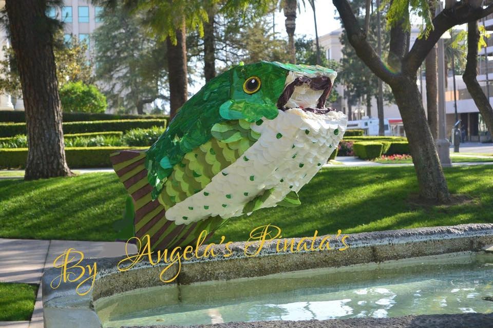 Custom Fish Pinata Bass Fish Piñata Fishermans birthday