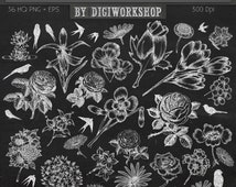 Popular items for chalkboard flowers on Etsy