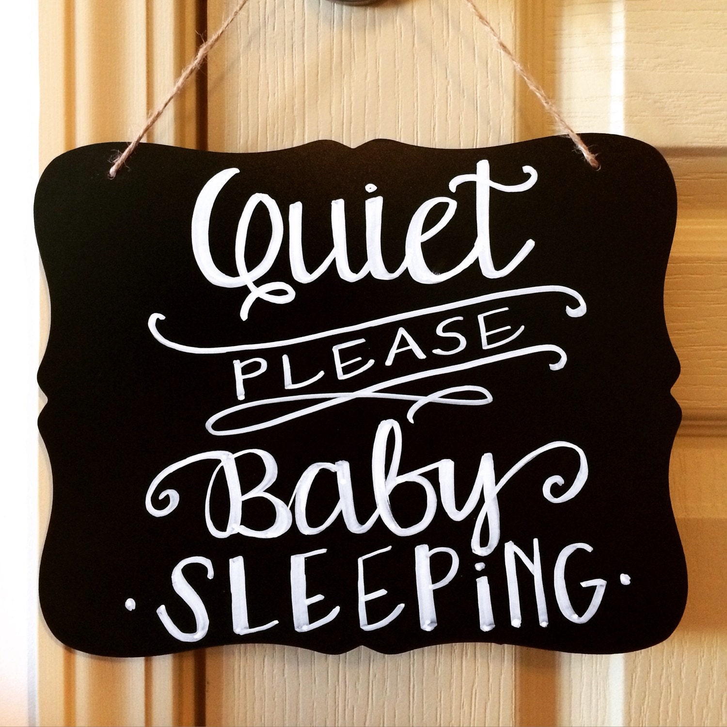 Nursery Chalkboard. Quiet Sign. Quiet please baby sleeping