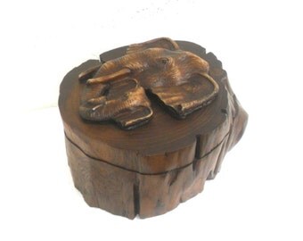Natural Wood Box Rustic Box Driftwood Reclaimed by WoodCarvingArt