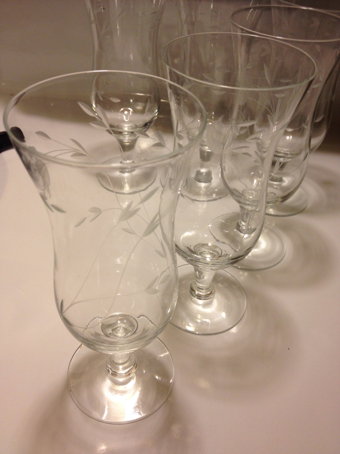 Princess House Crystal Heritage Parfait Stems Set of Six Vintage 1980s ...
