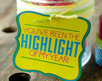 Highlighter gift tag | Etsy