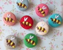 Popular items for bee buttons on Etsy