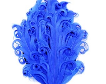 Items similar to Light Blue and White Nagorie Feather Pad with Pearl ...
