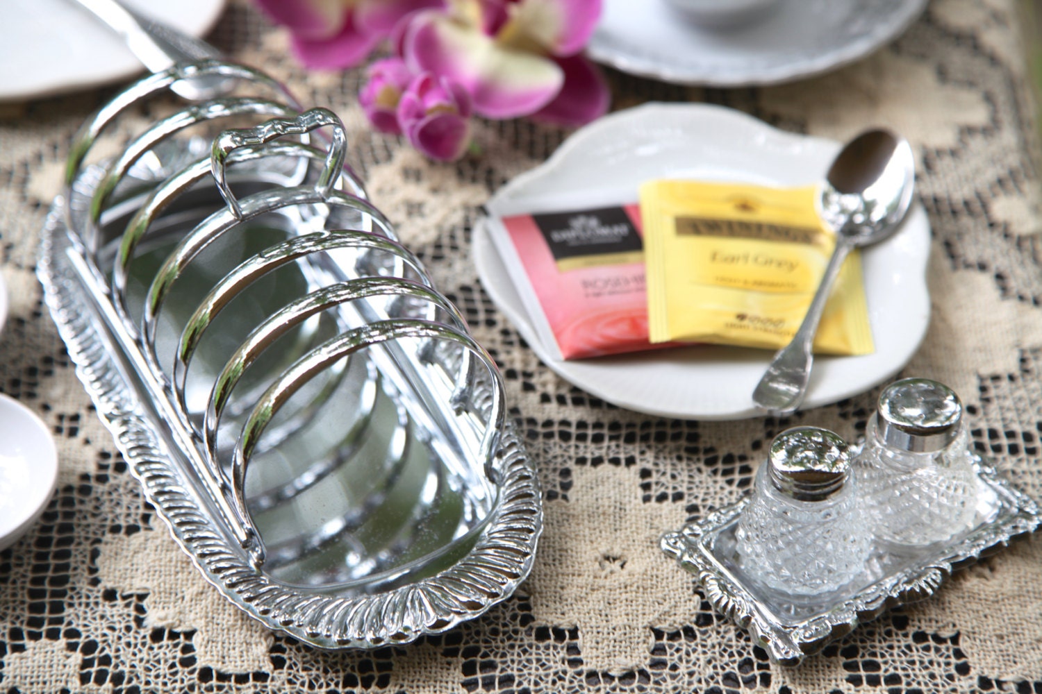 Vintage Silverplated Toast Rack with Crumb Tray and Handle,Vintage ...