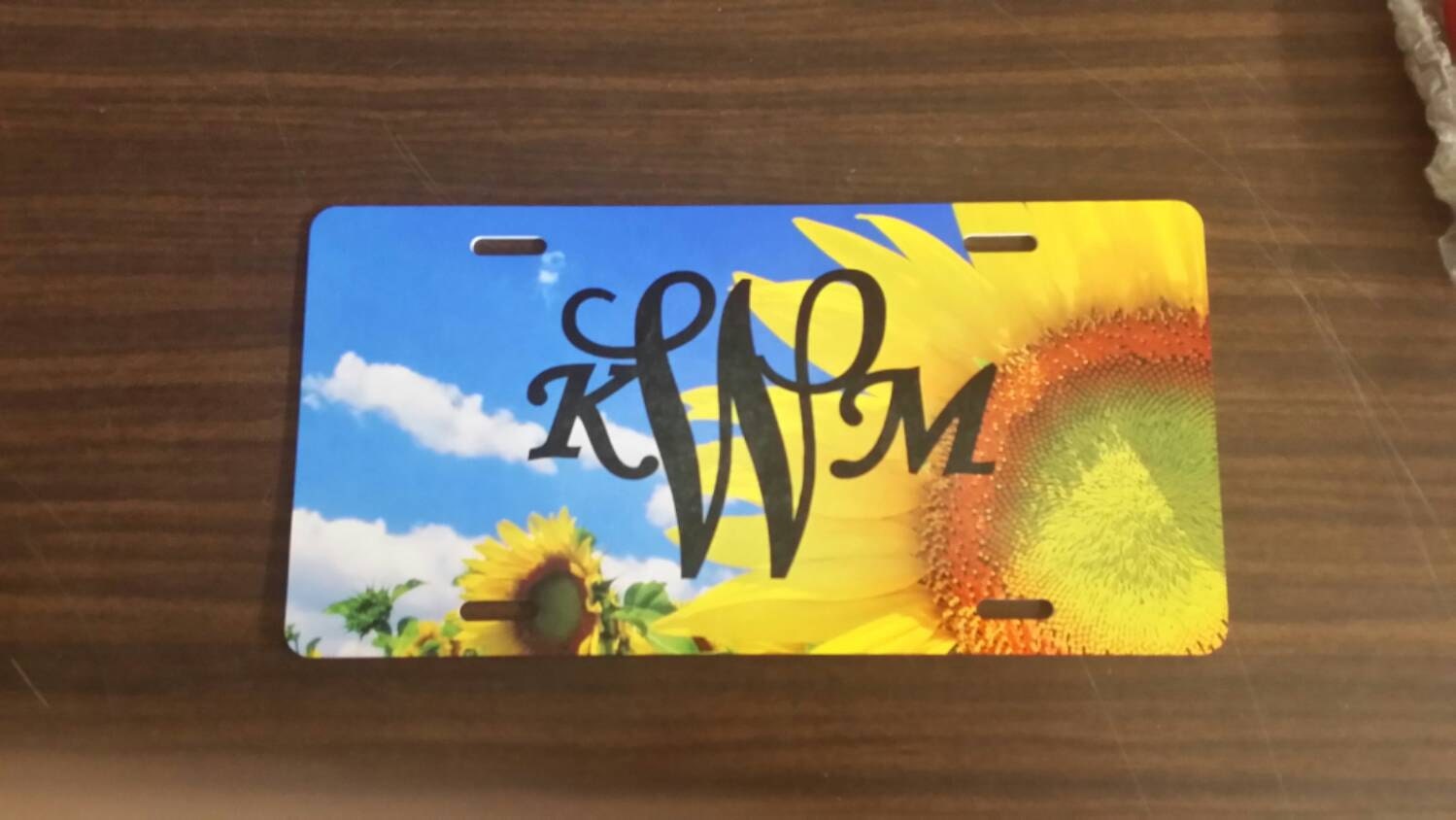 personalized license plate monogrammed license plate golf