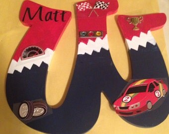 Race car letters | Etsy