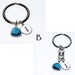Sapphire Crystal Gem Keychain Sapphire Crystal Gem Key Ring
