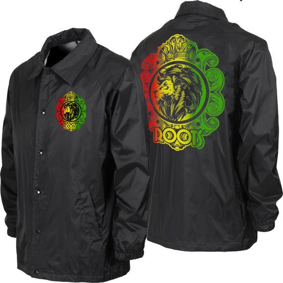 Mens jacket. Mens windbreaker. Rasta clothing. Bob Marley