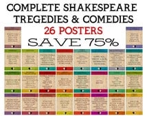 Popular items for shakespeare poster on Etsy