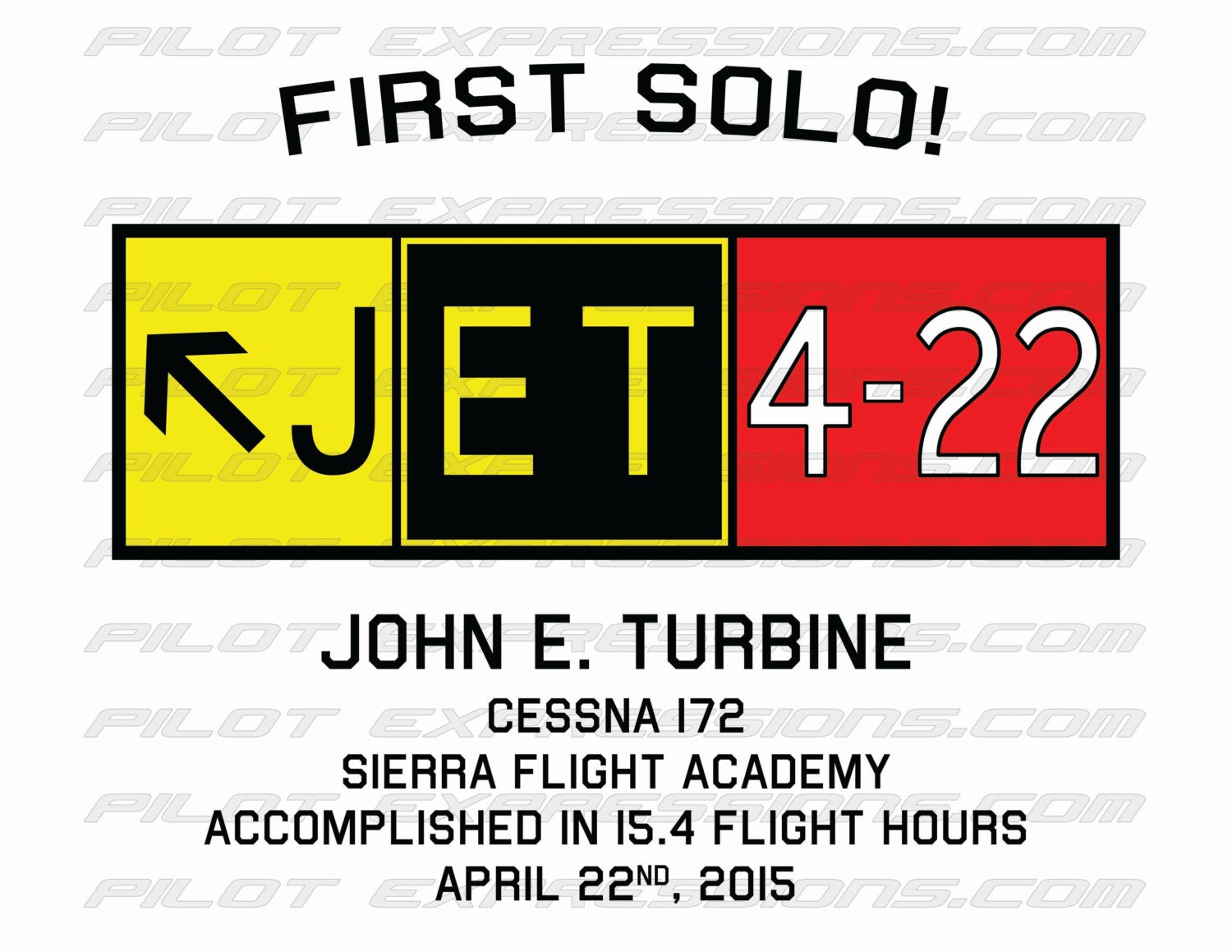 Custom Airport Taxiway Sign Aviation Accomplishment Posters