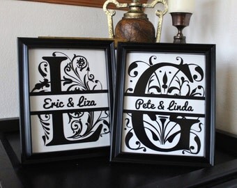 Custom Split Monogram Frame