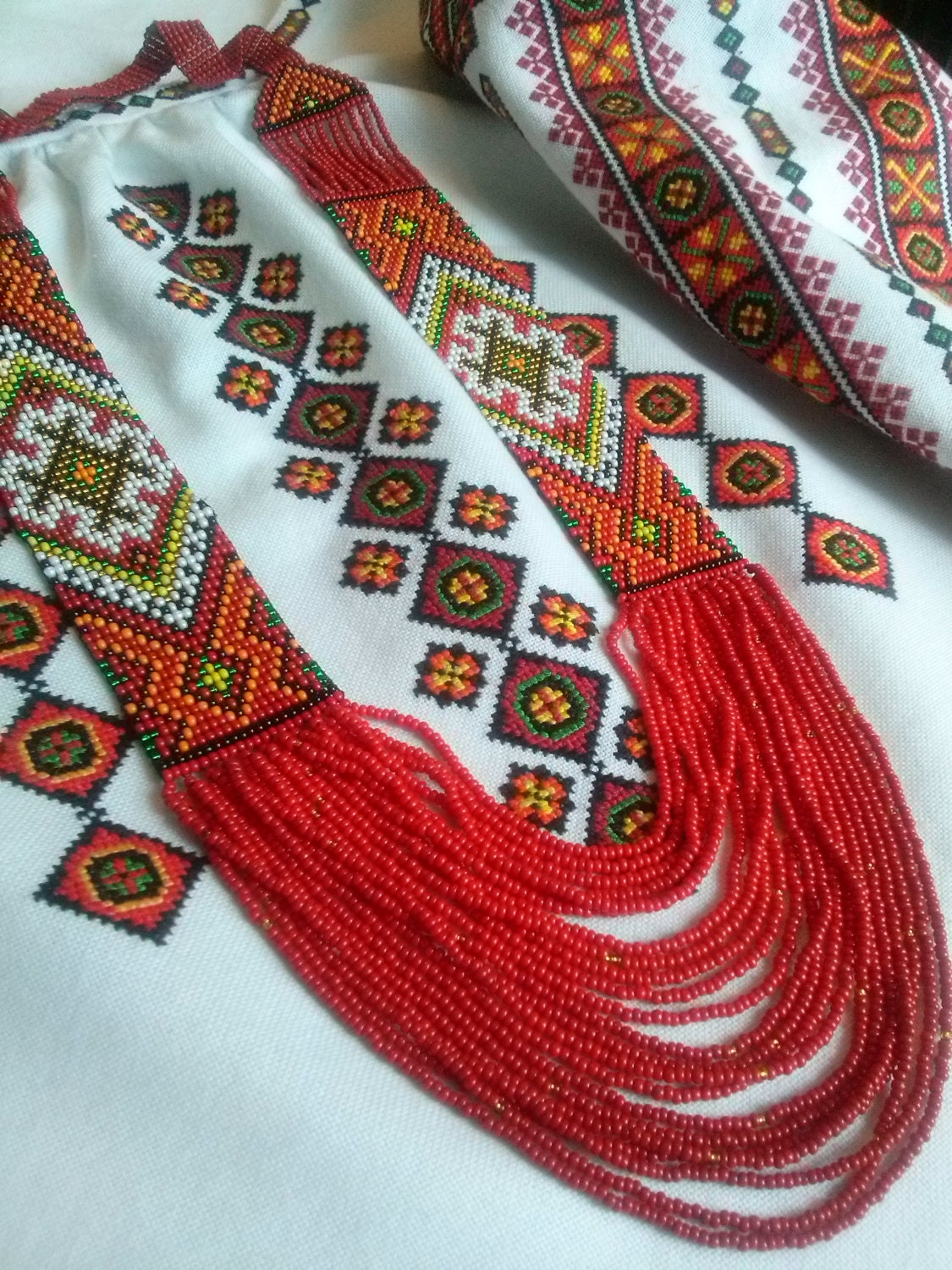 Ethnic Bead Necklace Beaded Jewelry Handmade Jewellery