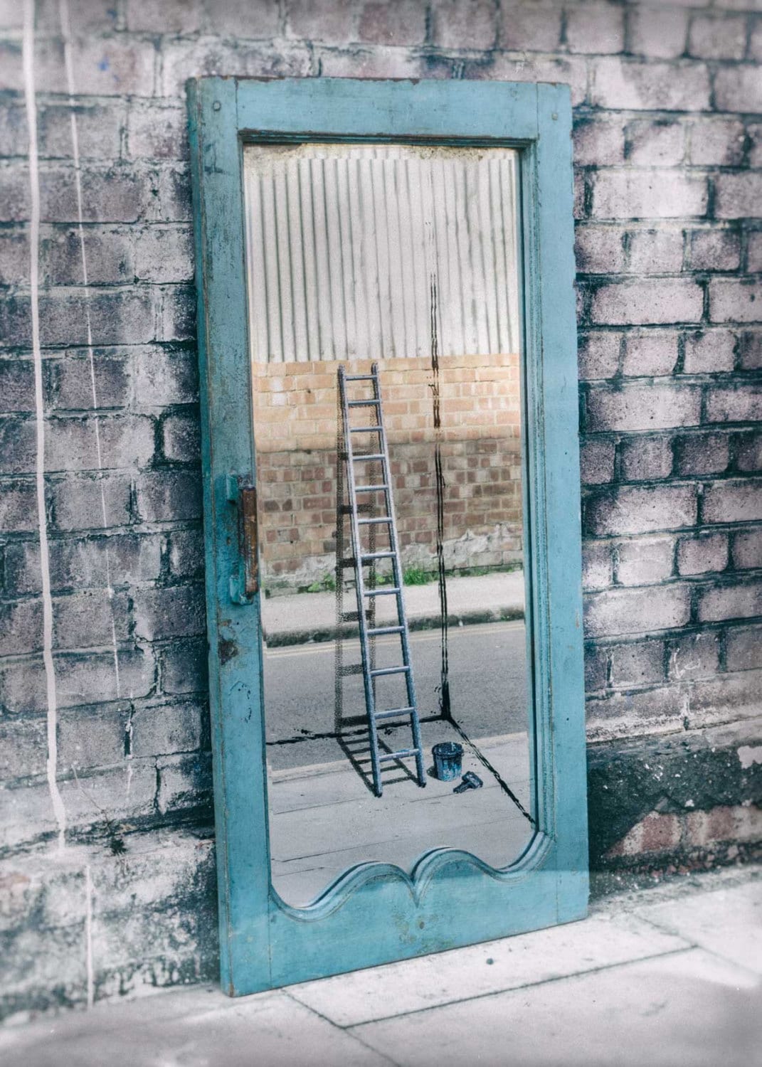 Art Furniture. Hand-Painted Vintage Mirror. Large Mirror. Floor ...