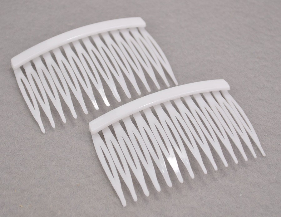 Plastic Comb Ivory-White Hair Combs 14 teeth