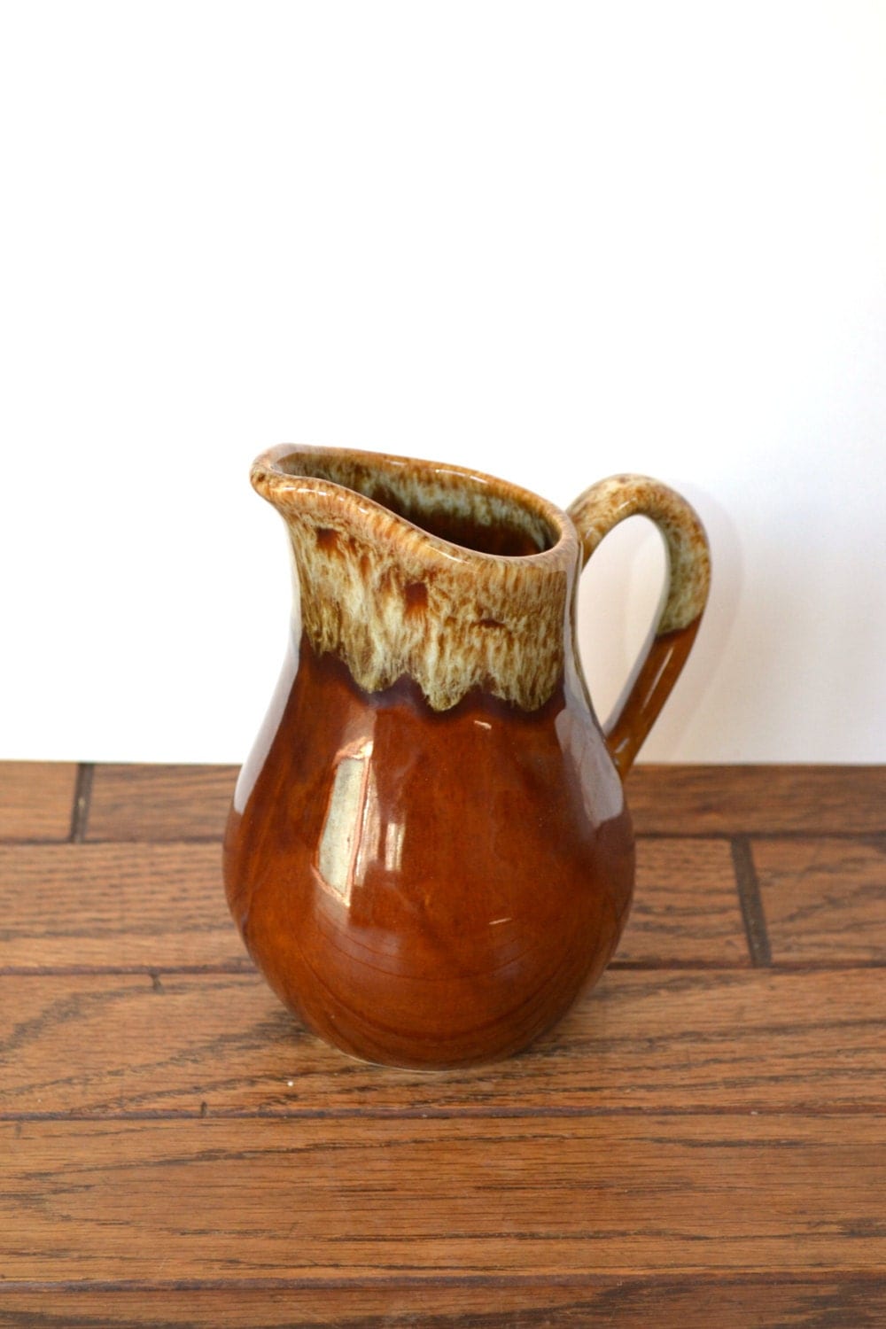 Vintage Creamer, Brown Stoneware Mini Pitcher – Haute Juice