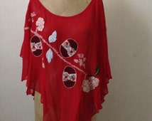 Popular items for silk poncho on Etsy