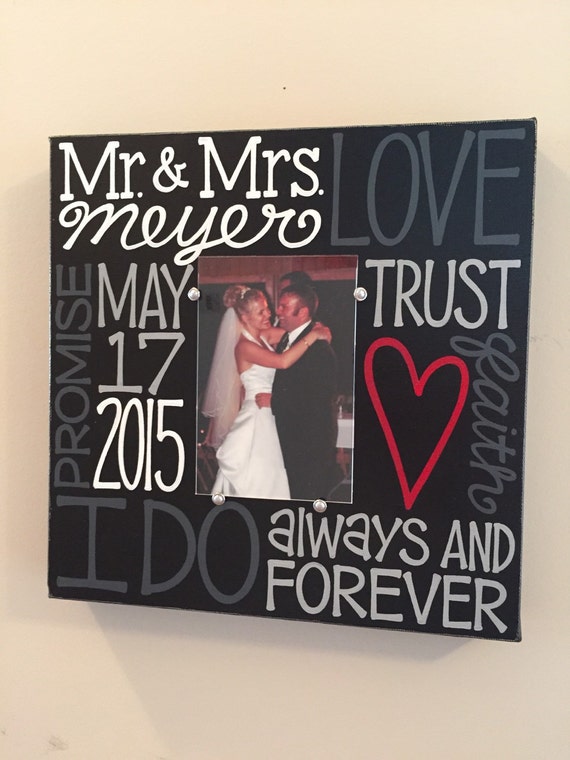 Items similar to NEW! Wedding or Anniversary Canvas Frame 12x12 with ...
