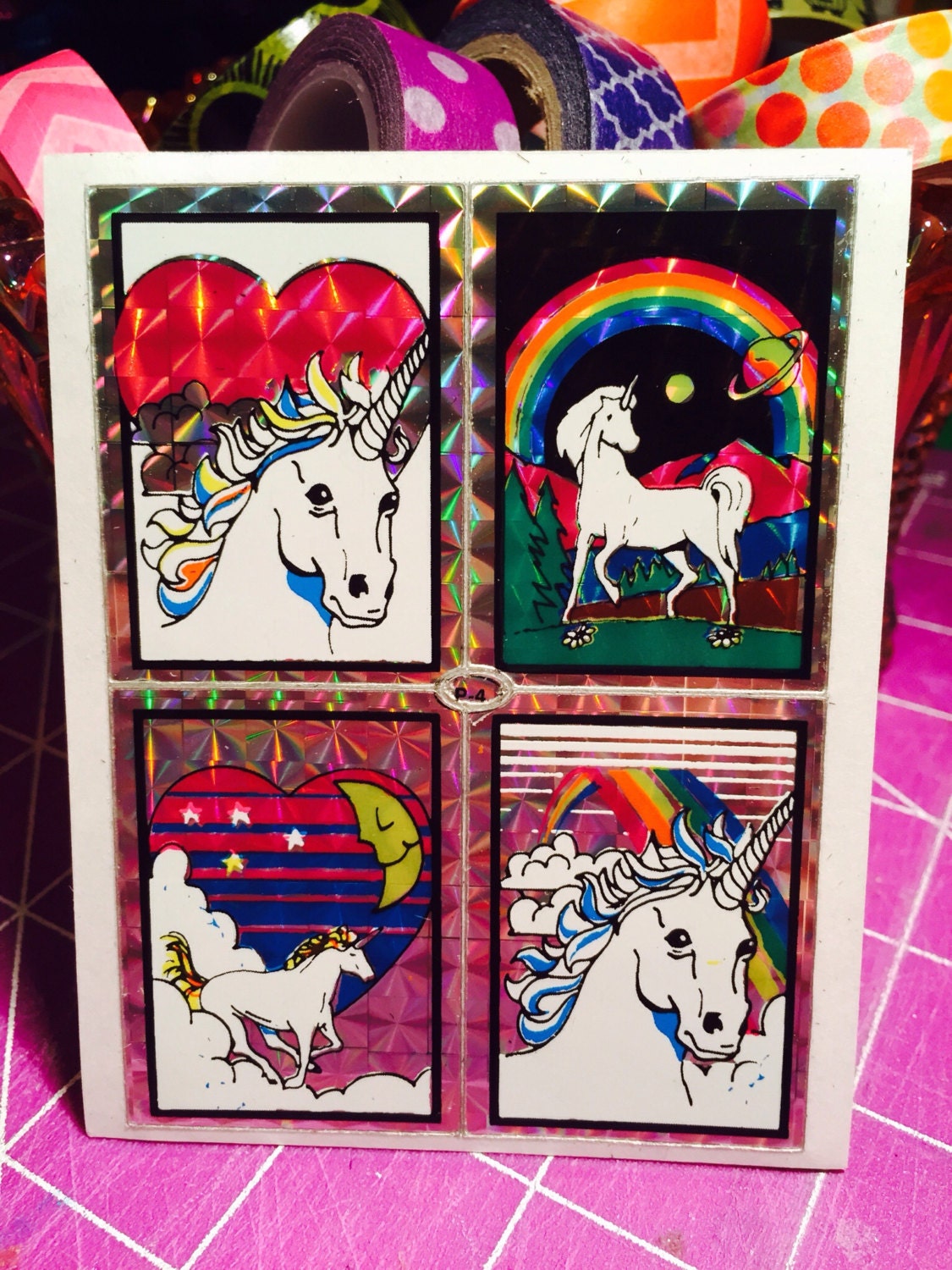 Rare Vintage Prism Unicorn Stickers 1980s