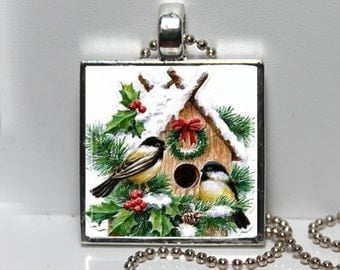 Winter chickadee | Etsy