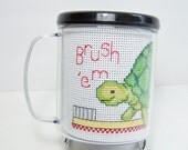 Items similar to Child's Plastic Bathroom Turtle Mug, Safety Mug ...