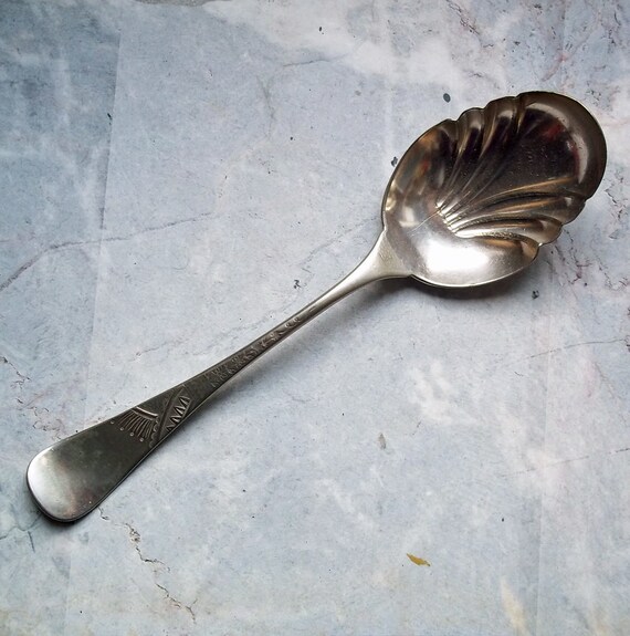 Antique Victorian 1880 Pairpoint Silver Plate Serving Spoon
