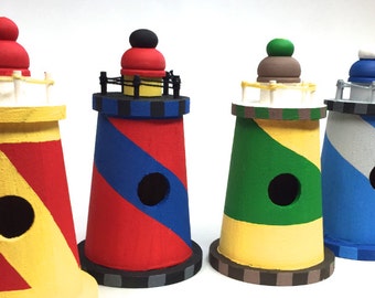 Painted lighthouse | Etsy