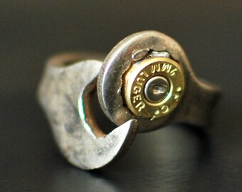 Mens bullet ring | Etsy