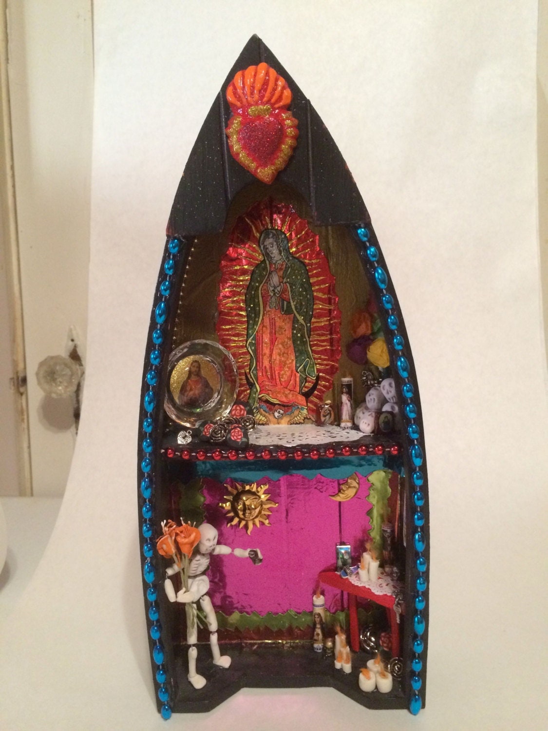 Muertos Ofrenda Day of the Dead Shrine Shadow Box