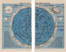 Popular items for antique star chart on Etsy