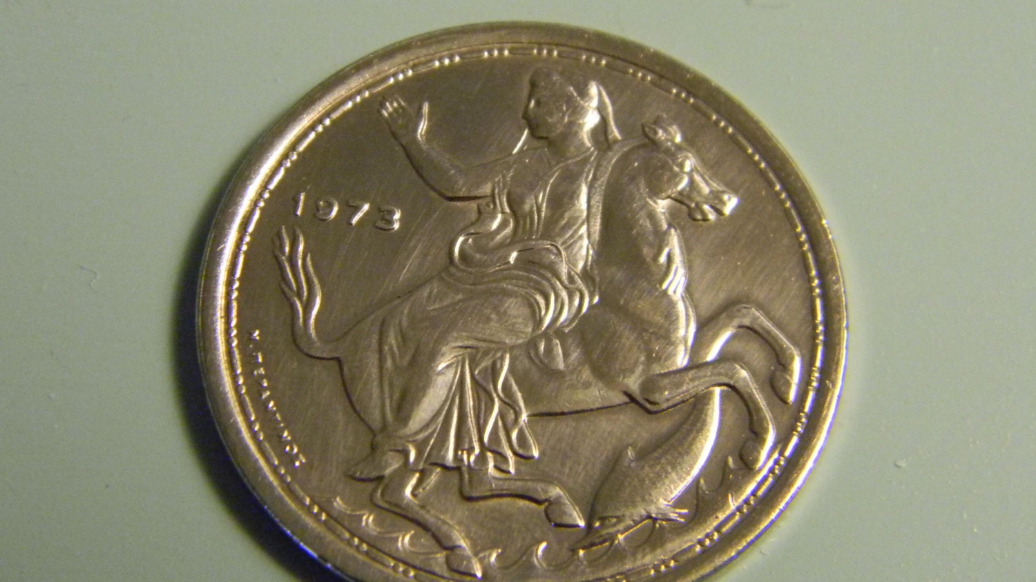 Large Greek Coin 20 Drachma