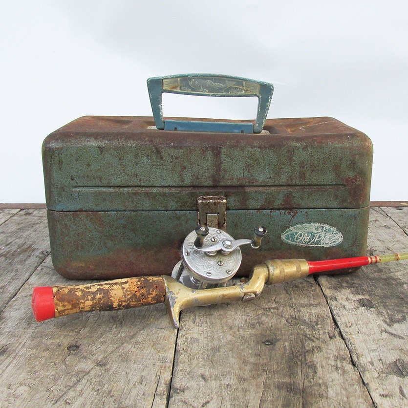 Distressed Old Pal Metal Tackle Box Filled with Vintage Lures & Tackle ...