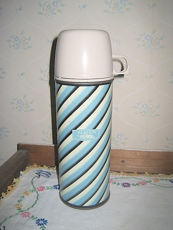 Pint Metal Blue Striped Thermos Bottle – Haute Juice