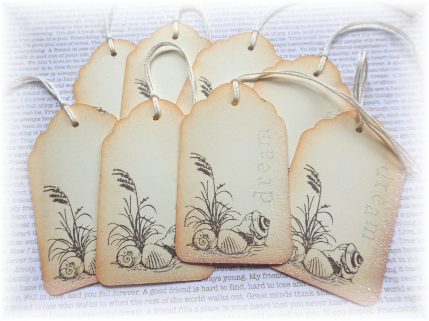 Sea Shells Ocean Dream Gift / Hang Tags 8 by HeartsCalling