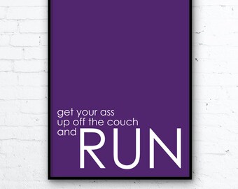 Funny fitness poster | Etsy