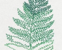 Popular items for embroidered ferns on Etsy