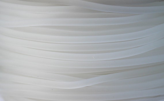 2mm Clear Rubber Cord Solid Round Synthetic Rubber 5 Yards