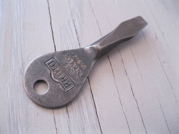 Vintage Proto Pocket Screwdriver Advertising Keychain