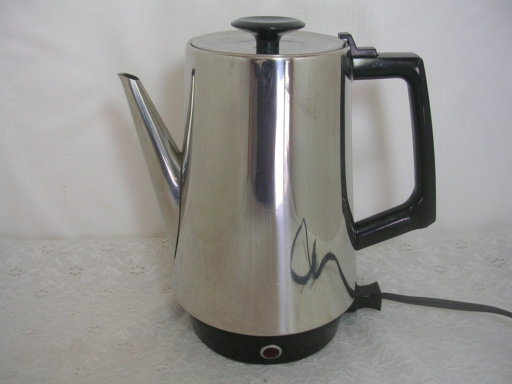 Vintage West Bend Electric Percolator Coffee Pot 6-10 Cup