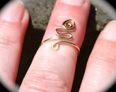 Items similar to Adjustable SnakeToe ring, Sterling Silver Filled Ring ...