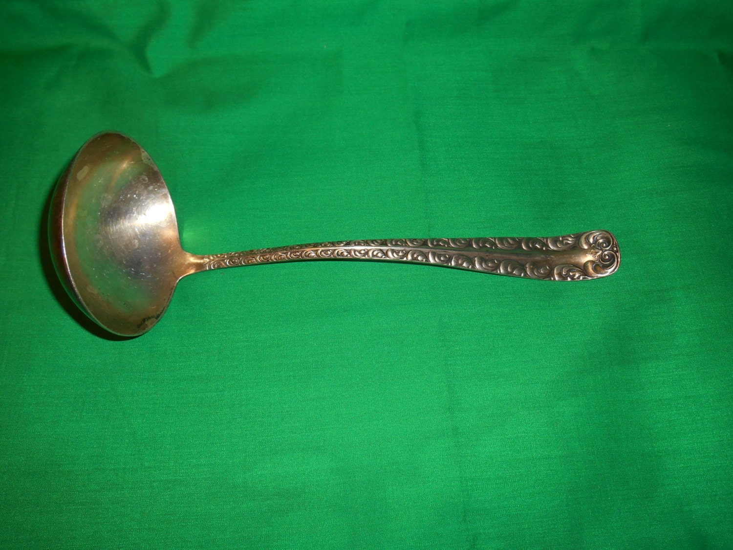 One (1), 9 1/4″, Silver Plated, Solid Handle Ladle, from Rogers ...