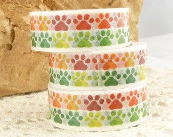 Paw print washi tape | Etsy