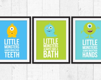 Little monster art | Etsy
