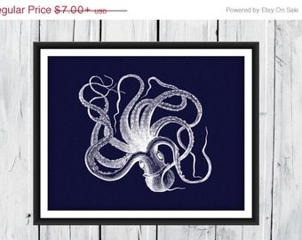 WinterSALE Octopus Print - Nautical Nursery - Beach Decor - Your choice ...