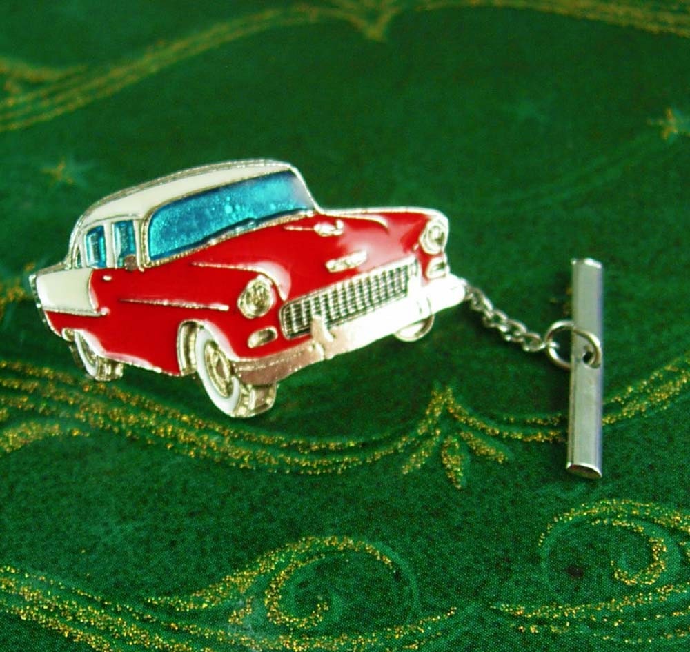 1957 Chevy car Tie tack Vintage 57 belair Automobile Exhibition classic ...